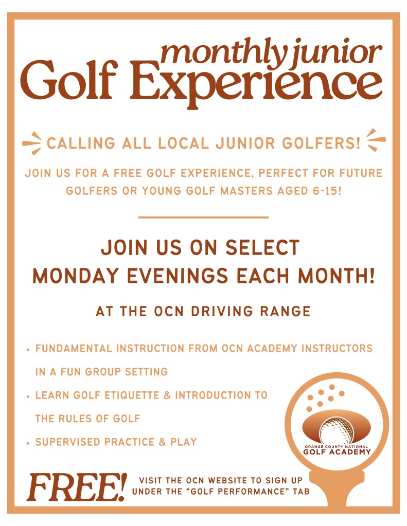 Free Junior Golf Experiences - Orange County National Golf Center and Lodge